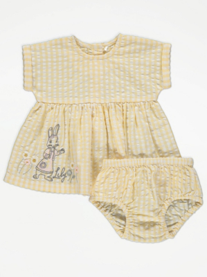 Peter Rabbit Lily Bobtail Yellow Gingham Dress and Bloomers Outfit ...