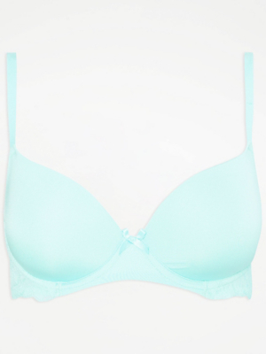 Mint Lace Trim T-Shirt Bra | Lingerie | George at ASDA