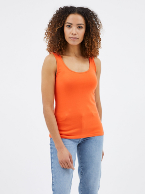 Bright Orange Basic Fitted Vest | Women | George at ASDA