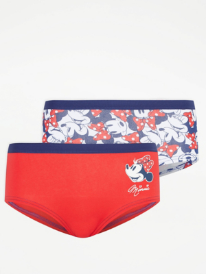 Disney Minnie Mouse Character Print Short Knickers 2 Pack | Lingerie ...