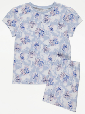Disney Lilo & Stitch Character Print Blue Short Pyjamas | Kids | George ...