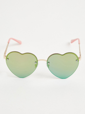Pink Metal Heart Sunglasses | Kids | George at ASDA