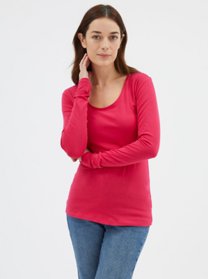 Pink Plain Long Sleeve Top | Women | George at ASDA