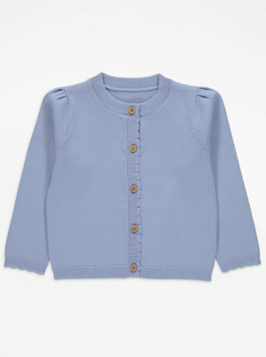 Blue Plain Knitted Cardigan | Kids | George at ASDA