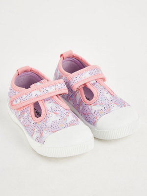First Walkers Easy On Pink Unicorn Spot T-Bar Pumps | Kids | George at ASDA