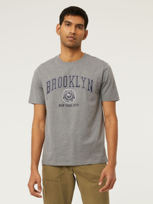 Grey Brooklyn NYC T-Shirt | Sale & Offers | George at ASDA