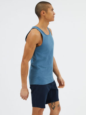 Blue Plain Vest | Men | George at ASDA