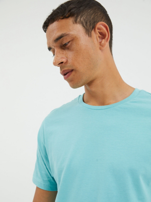 Aqua Crew Neck T-Shirt | Men | George at ASDA