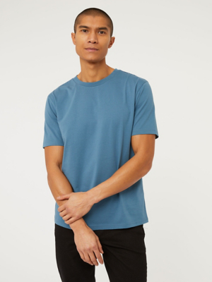 Blue Plain T-Shirt | Men | George at ASDA
