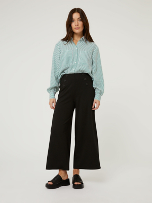 Black Wide Leg Button Front Trousers | Women | George at ASDA