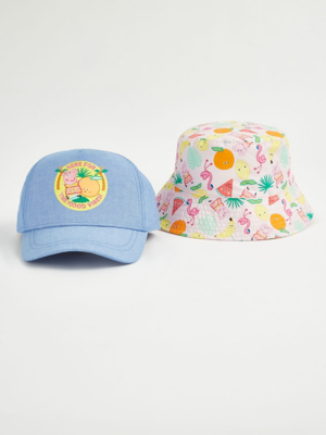Peppa Pig Cap and Pink Bucket Hat | Kids | George at ASDA