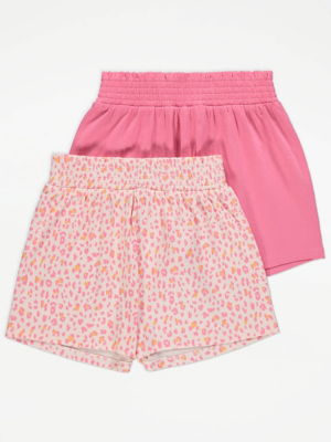 Pink Animal Flippy Shorts 2 Pack | Kids | George at ASDA