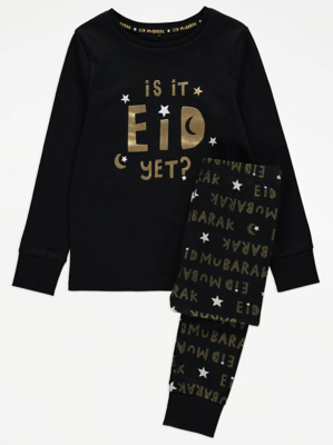 Black Eid Star Pyjamas | Kids | George at ASDA