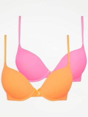 Neon 2 Sizes Bigger Bras 2 Pack | Sale & Offers | George at ASDA