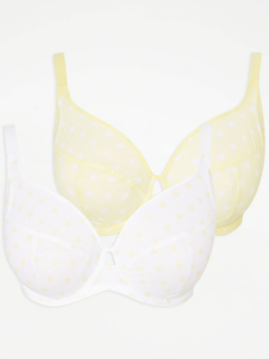 Spot Mesh Non Padded Bras 2 Pack | Sale & Offers | George at ASDA