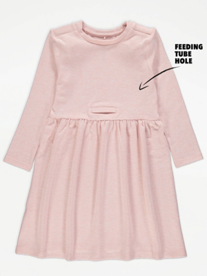 Easy On Adaptive Pink Soft Knitted Dress | Kids | George at ASDA