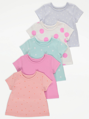 Assorted Summer Printed Tops 5 Pack | Baby | George at ASDA