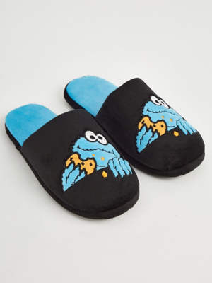 Sesame Street Cookie Monster Mule Slippers | Men | George at ASDA