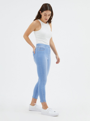 Erin Light Wash Blue Cropped Jeggings | Women | George at ASDA