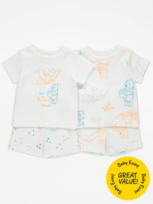 Disney 100 Born To Sparkle Short Pyjamas 2 Pack | Baby | George at ASDA