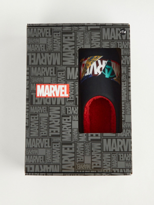 Marvel Fleece Lined Mule Slippers Gift Box Set | Men | George at ASDA