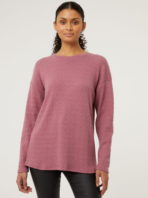 Pink Pointelle Knitted Jumper | Women | George at ASDA