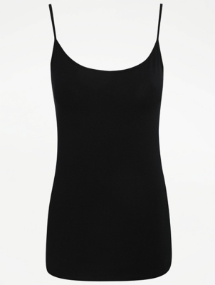 Black Basic Fitted Cami Top | Women | George at ASDA