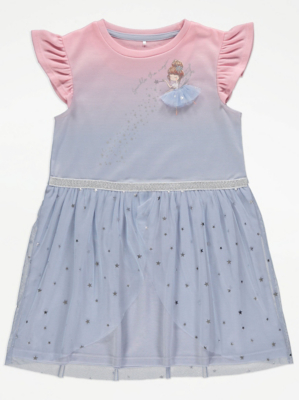 Blue Ombre Fairy Print Night Dress | Kids | George at ASDA