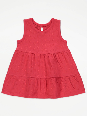 Red Embroidered Jersey Dress | Sale & Offers | George at ASDA
