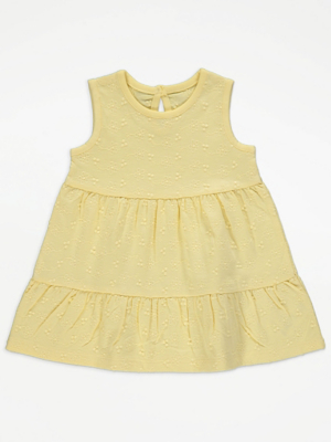 Yellow Embroidered Jersey Dress | Sale & Offers | George at ASDA
