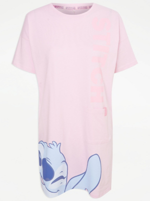 Disney Lilo & Stitch Pink Sleep T-Shirt | Sale & Offers | George at ASDA