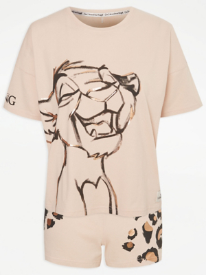 Disney The Lion King Beige Leopard Print Short Pyjamas | Sale & Offers ...