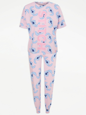 Disney Lilo & Stitch Pink Character Print Pyjamas | Women | George at ASDA