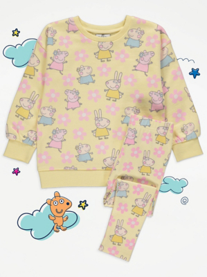 Peppa Pig Yellow Flower Sweatshirt and Leggings Outfit | Kids | George ...