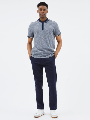 Navy Slim Fit Stretch Chino Trousers | Men | George at ASDA