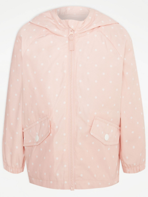 Pink Spotty Shower Resistant Mac | Kids | George at ASDA