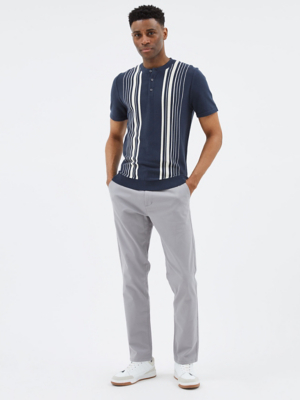 Grey Slim Fit Stretch Chino Trouser | Men | George at ASDA