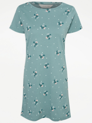 Green Plant Print Night Dress | Women | George at ASDA