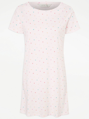 Pink Polka Dot Print Nightdress | Sale & Offers | George at ASDA
