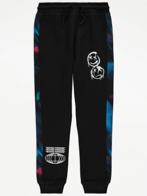 Smiley Face Light Strobe Black Joggers | Kids | George at ASDA