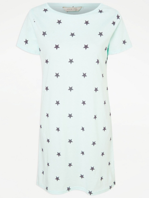 Aqua Star Print Nightdress | Sale & Offers | George at ASDA