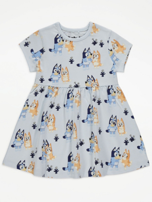 Bluey Character Print Blue Jersey Dress | Kids | George at ASDA