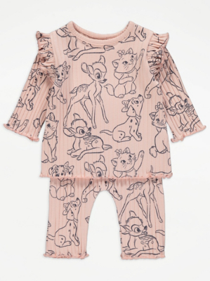 Disney Assorted Character Print Ribbed Top and Leggings Outfit | Baby ...