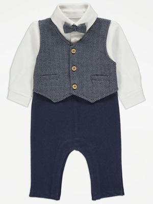 Blue Smart Herringbone Suit All In One 3 Piece Set | Sale & Offers ...
