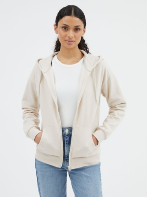 Beige Basic Zip Through Hoodie | Women | George at ASDA