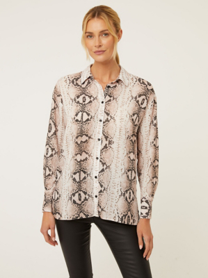 Pink Snakeskin Print Shirt | Women | George at ASDA