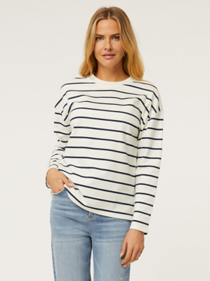 Navy Striped Long Sleeve Top | Women | George at ASDA