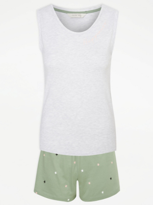Grey Happiness Star Print Short Pyjamas Gift Set | Sale & Offers ...