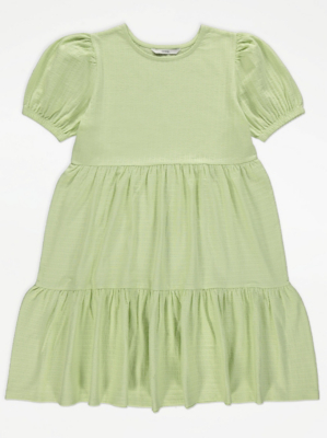 Green Tiered Jersey Dress | Kids | George at ASDA