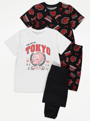 Tokyo Japan Pyjamas 2 Pack | Kids | George at ASDA